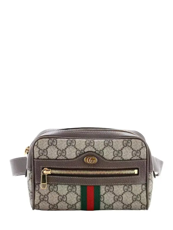 Gucci Ophidia Gg Coated Canvas Small Belt Bag - Neutrals