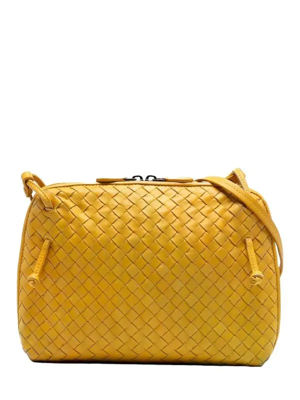 Bottega Veneta 2012-2025 Nappa Intrecciato Nodini Crossbody Bag - Yellow