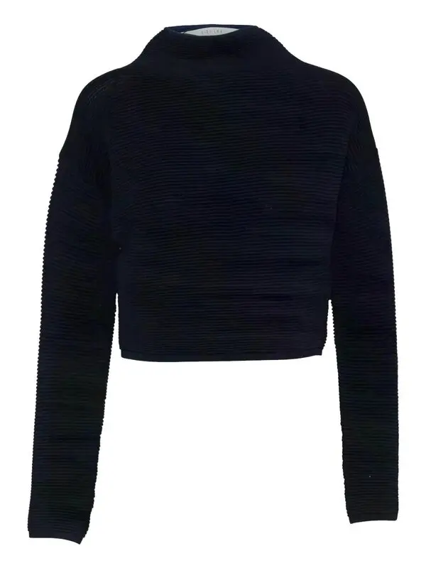DION LEE Ribbed Mock-neck Sweater - Blue