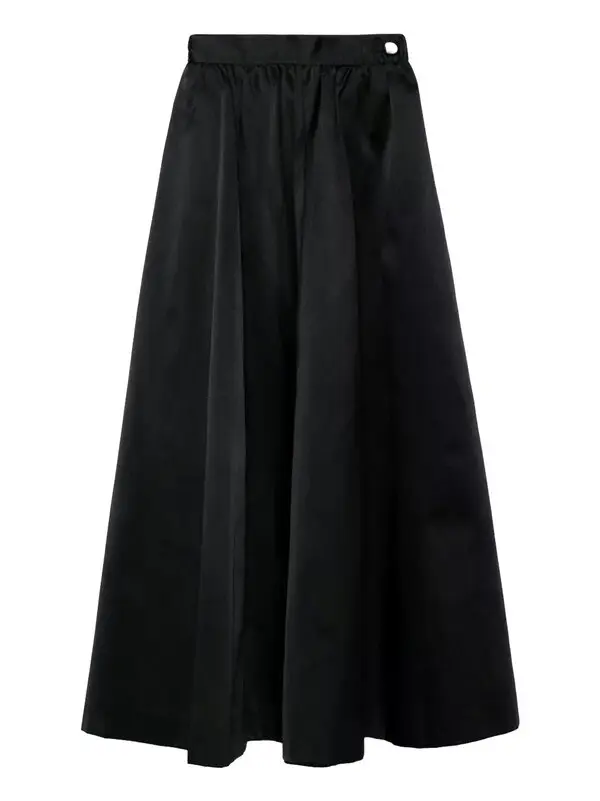 Saint Laurent 1970s Satin Maxi Skirt - Black