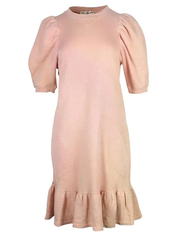 Ulla Johnson Puff-sleeve Frill-hem Dress - Pink