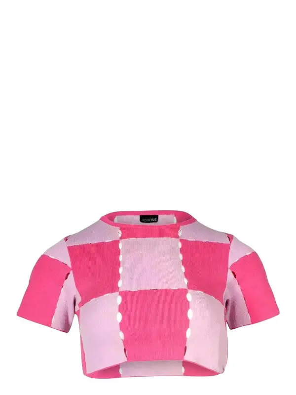 Jacquemus Patchwork Ribbed T-shirt - Pink