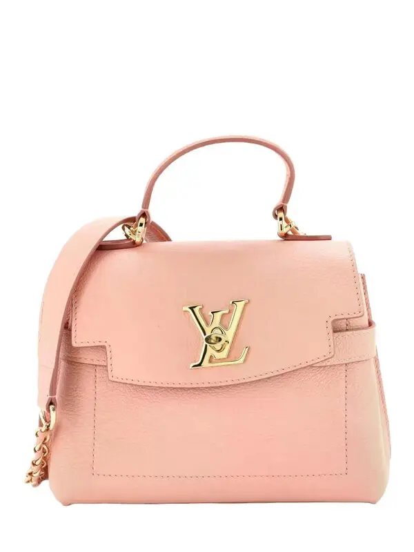 LOUIS VUITTON Lockme Ever Handbag Leather Mini Satchel - Pink