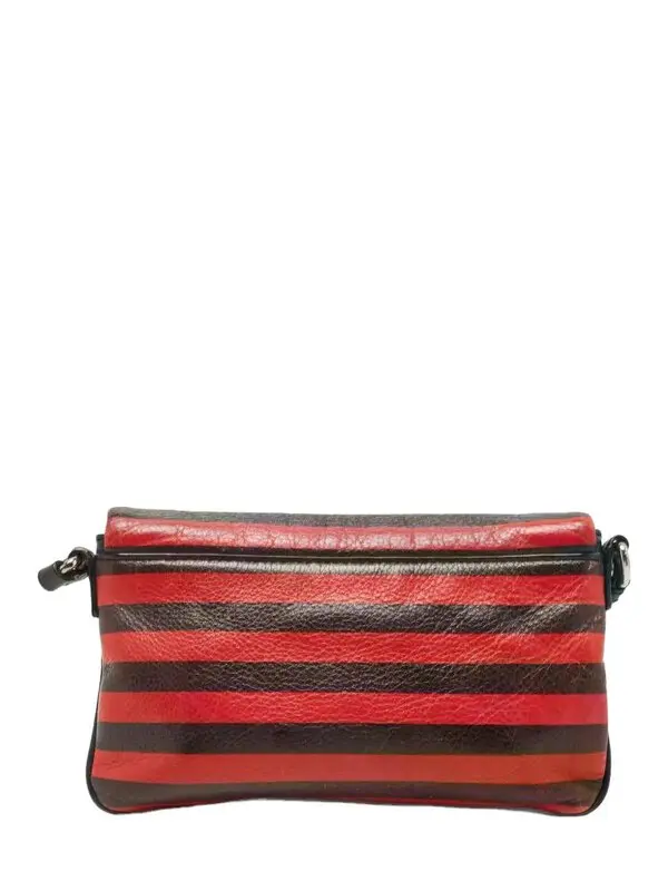 Marc Jacobs Striped Leather Cross Body Bag - Red