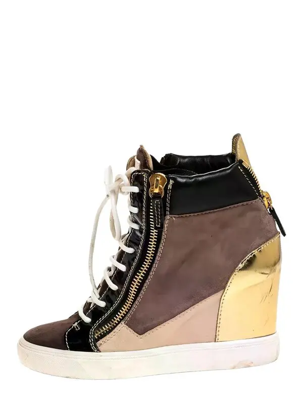 GIUSEPPE ZANOTTI 80mm Leather Sneakers - Brown