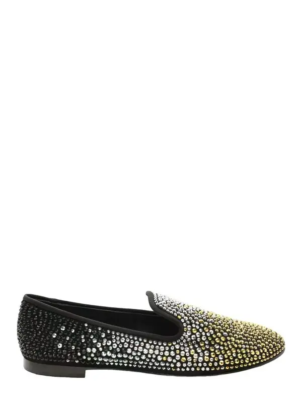 GIUSEPPE ZANOTTI Crystal-embellished Loafers - Black