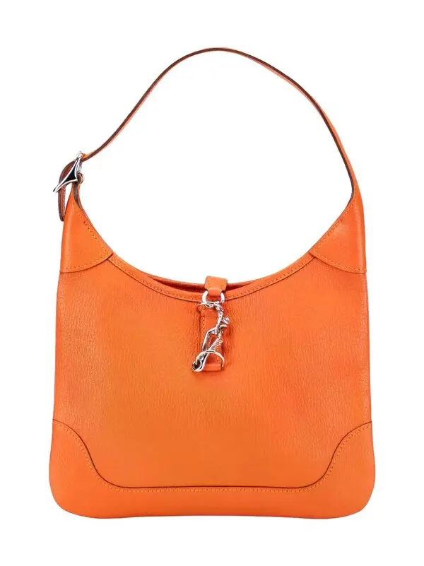 Hermès 2005 Clemence Trim Duo 24 Shoulder Bag - Orange