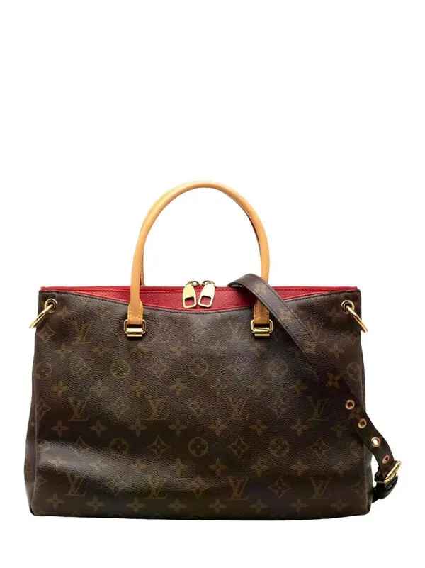 LOUIS VUITTON 2015 Monogram Pallas Mm Satchel - Brown