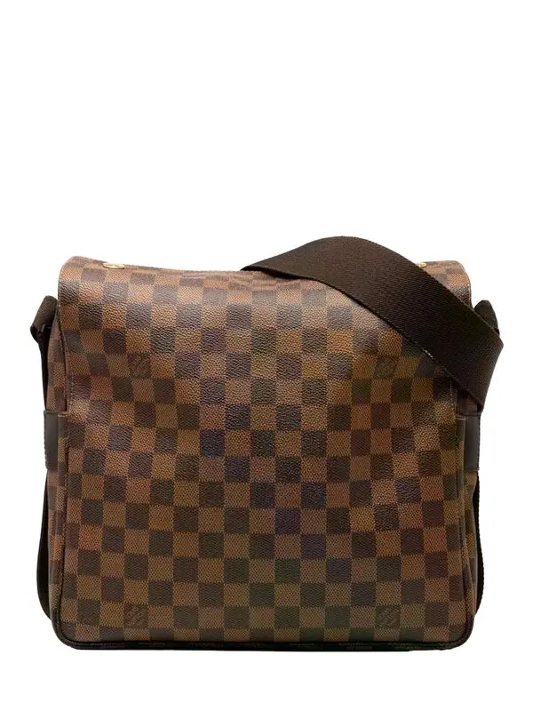 LOUIS VUITTON 1998 Damier Ebene Naviglio Crossbody Bag - Brown
