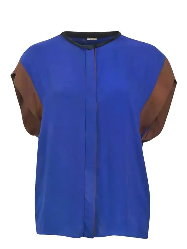 Bottega Veneta Colourblock Blouse - Blue