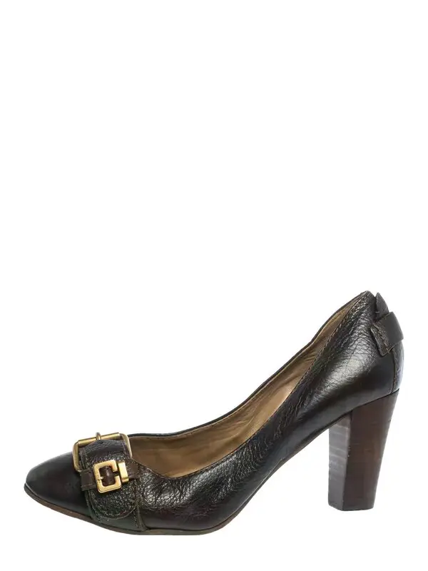 Chloé 75mm Buckle-detailed Pumps - Brown
