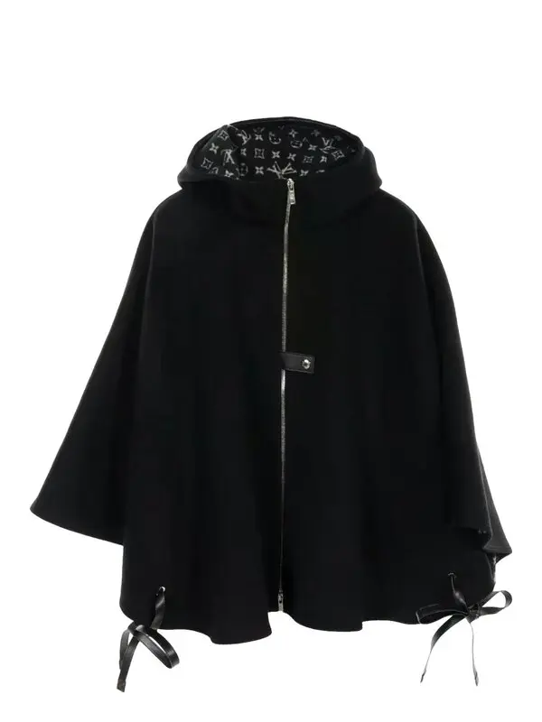 LOUIS VUITTON 2010s Hooded Cape - Black
