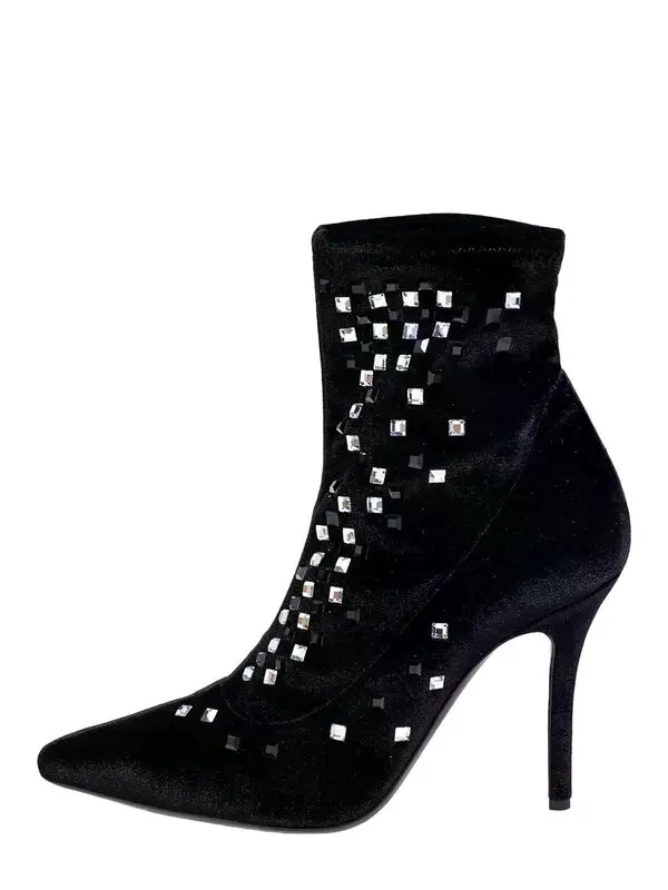 GIUSEPPE ZANOTTI 100mm Crystal-embellished Ankle Boots - Black
