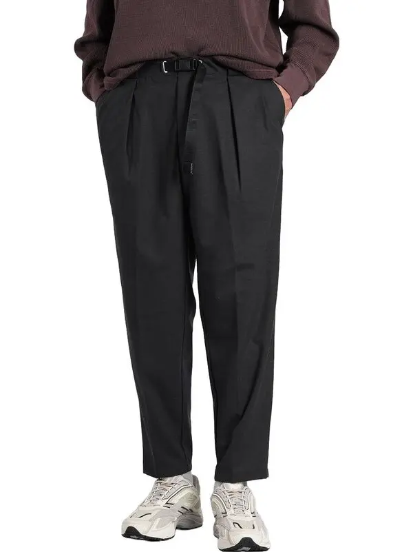 WHITE SAND Flat Front Trousers - Grey