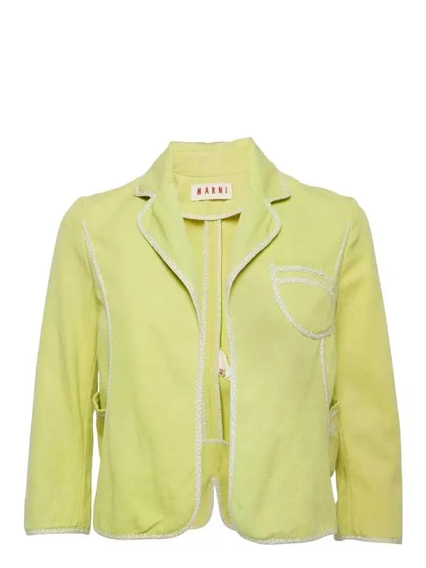 Marni Canvas-trim Jacket - Yellow