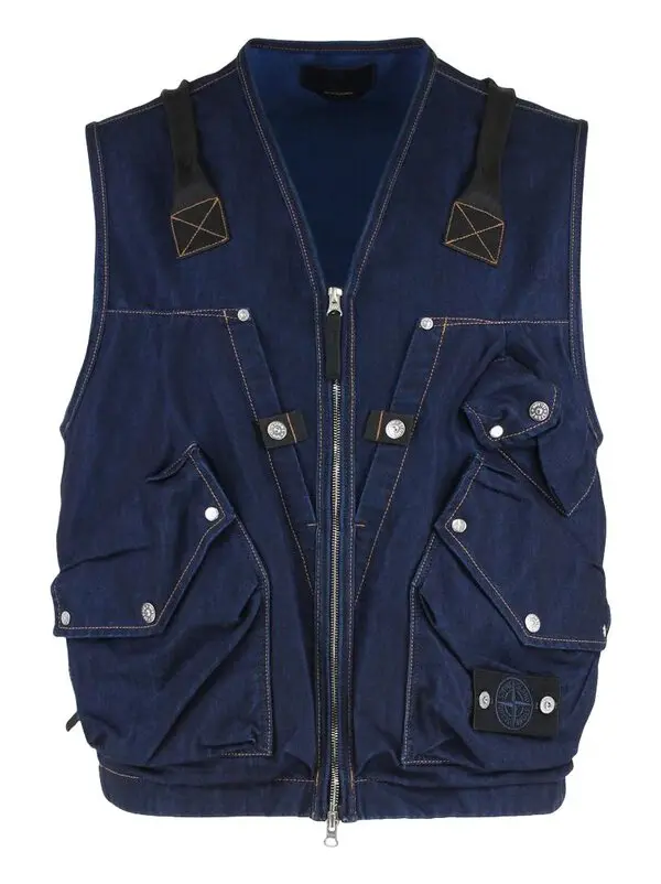 Stone Island Research Utility Gilet - Blue
