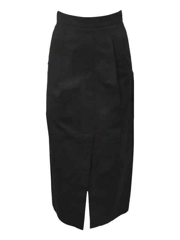 Hermès 870mm Front Slit Pencil Skirt - Black