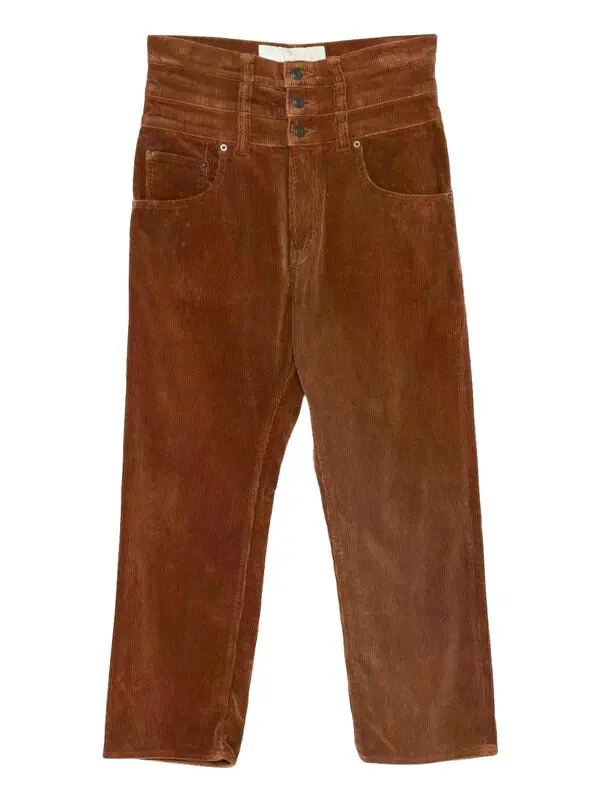 GANRYU COMME DES GARCONS 2011 Corduroy Triple-waist Trousers - Brown