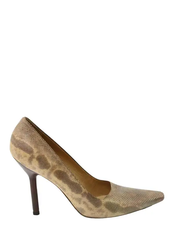 Gucci 80mm Snakeskin Pointed Pumps - Neutrals