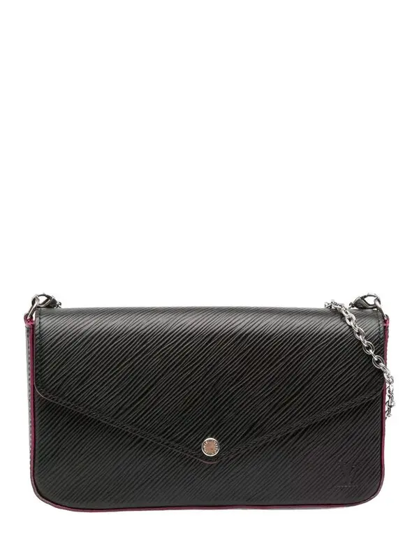 LOUIS VUITTON 2017 Epi Pochette Felicie - Black