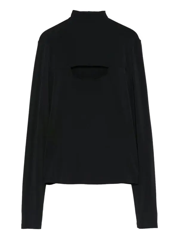 Versace 2000s Cut-out Top - Black
