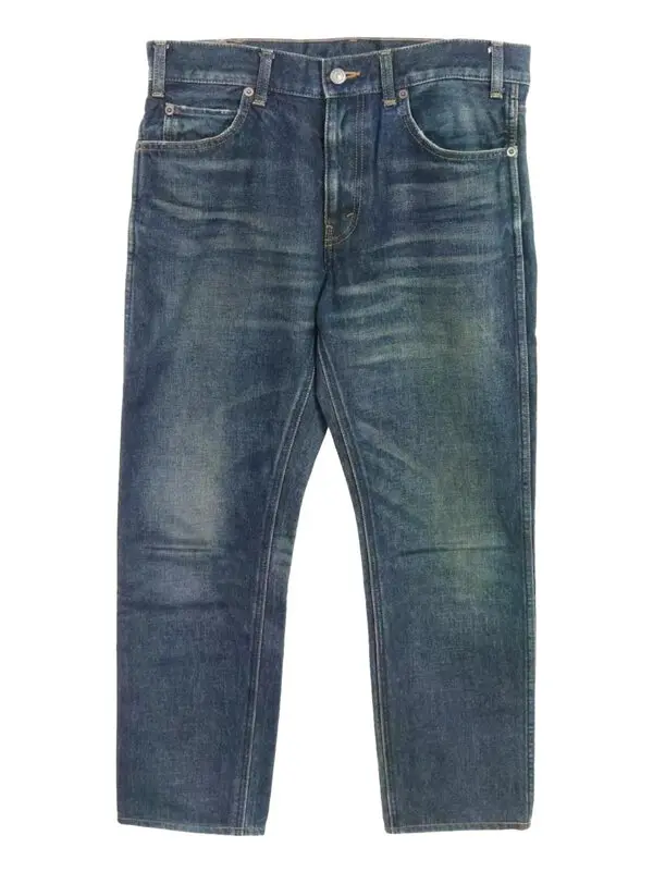 Celine 2010 Logo-patch Jeans - Indigo Blue