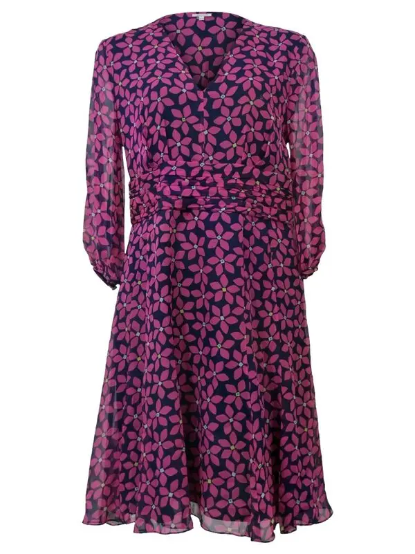 Diane Von Furstenberg Floral Print Dress - Blue