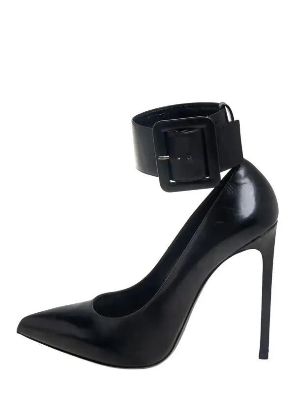 Saint Laurent 125mm Leather Heeled Pumps - Black