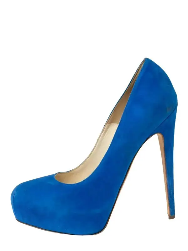 Brian Atwood 140mm Suede Heeled Pumps - Blue