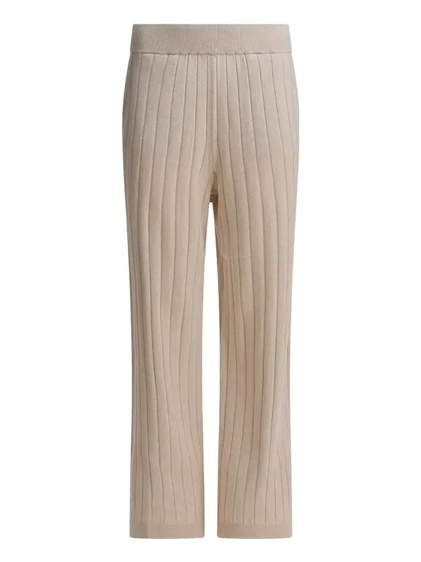Brunello Cucinelli Cashmere Wide-leg Pants - Beige