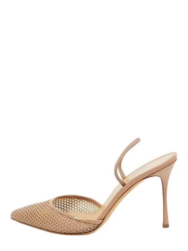 SERGIO ROSSI 95mm Mesh-design Pumps - Neutrals