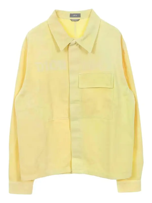 Dior 2010s Logo-embroidered Shirt - Yellow