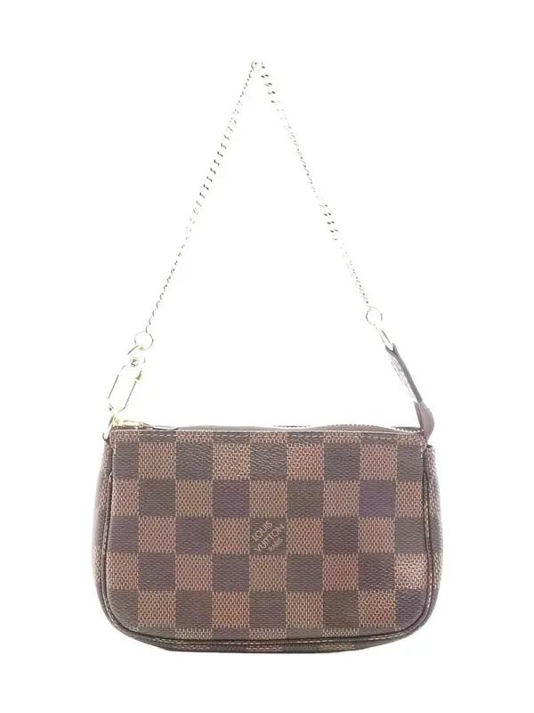 LOUIS VUITTON Mini Damier Ebene Chain Pochette - Brown