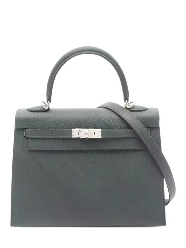 Hermès 2025 Kelly 25 Vale Mangrove Tote - Grey