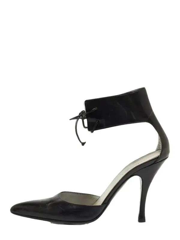 Gucci 110mm Leather Heeled Pumps - Black