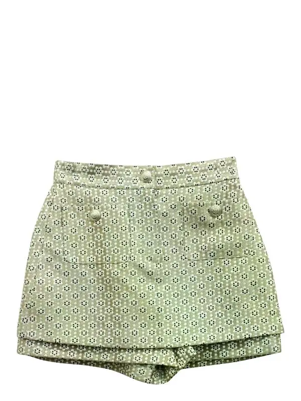Maje Floral-print Overlay Skort - Neutrals
