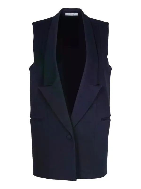 Givenchy Sleeveless Blazer Vest - Blue