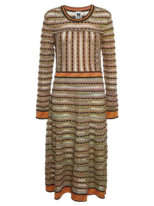 Missoni Striped Knit Midi Dress - Multicolour