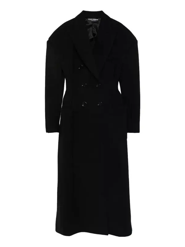 Dolce & Gabbana Double-breasted Midi Coat - Black