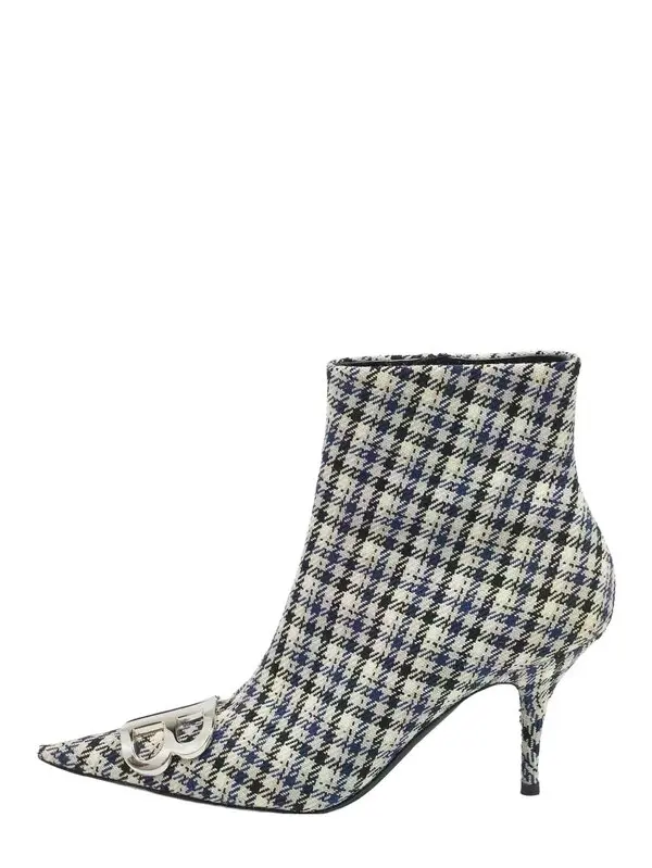 Balenciaga 110mm Checked Boots - Black