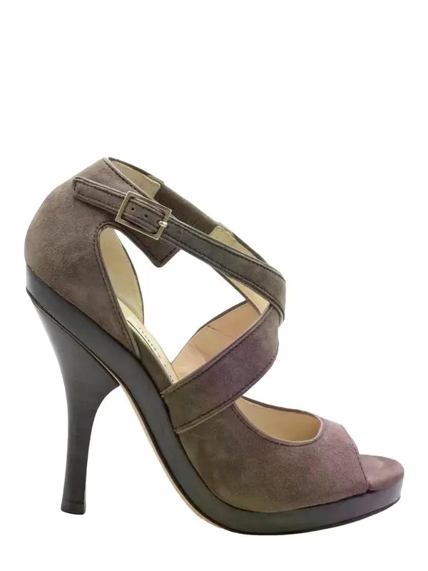 JIMMY CHOO Heeled Suede Sandals - Grey