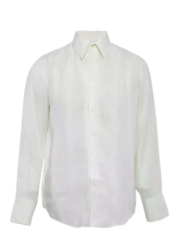 BOSS Pre-owned Striped Button-up Shirt - White