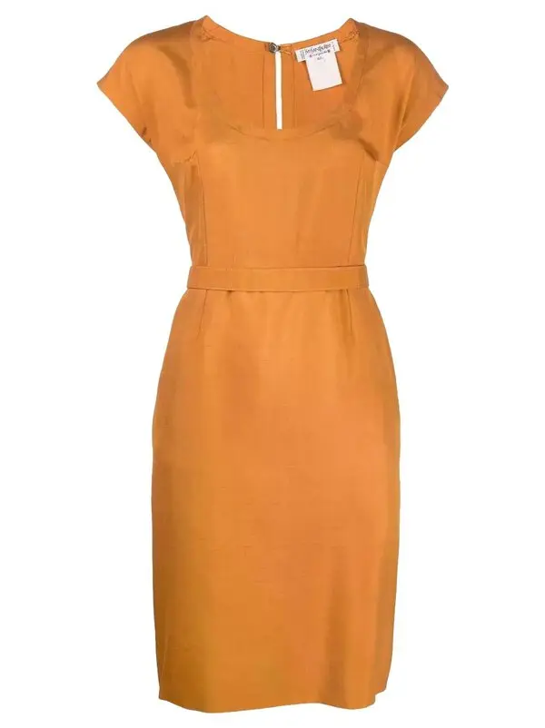 Saint Laurent 1980s Silk Dress - Orange