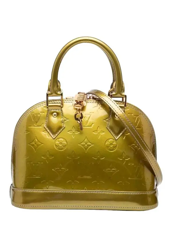 LOUIS VUITTON 2010 Monogram Vernis Alma Bb Satchel - Green