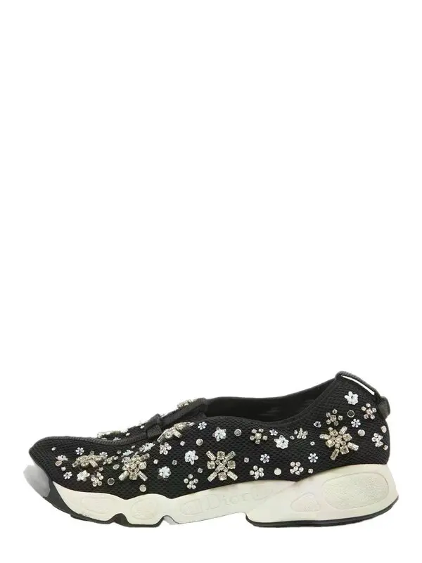 Dior Floral-appliqué Sneakers - Black