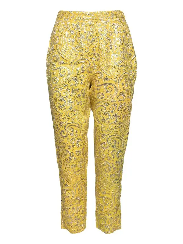 Dolce & Gabbana Lurex Trousers - Yellow