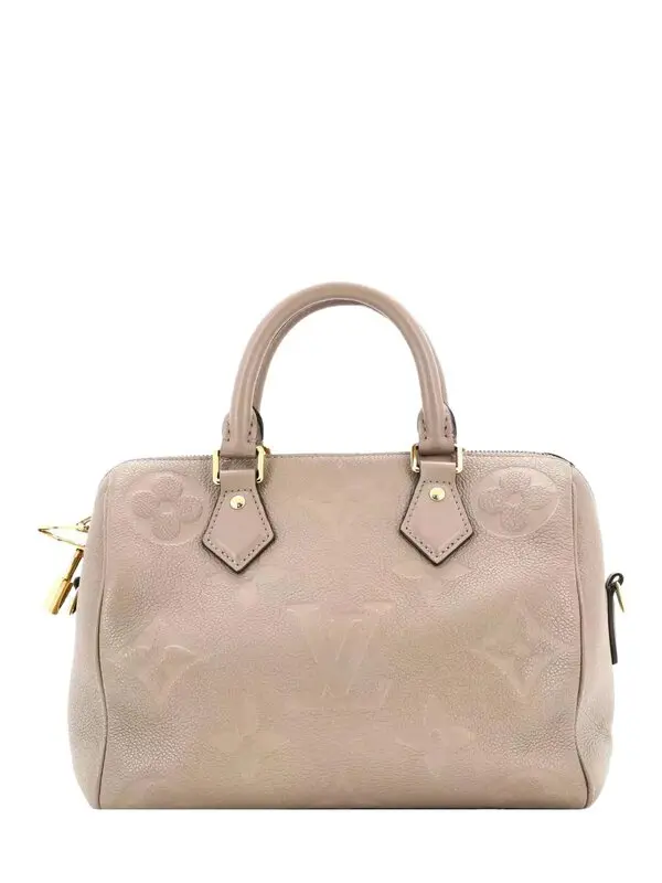 LOUIS VUITTON Speedy Bandouliere 25 Satchel Monogram Empreinte Giant - Neutrals