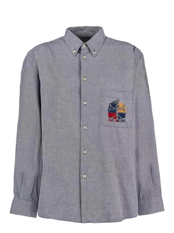 Iceberg Embroidered-logo Shirt - Blue