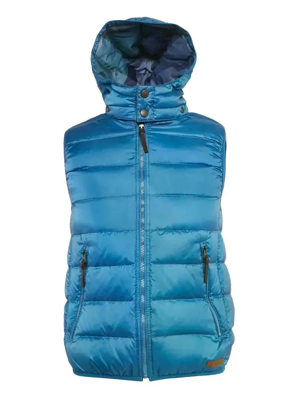Burberry Hooded Quilted Gilet - Blue