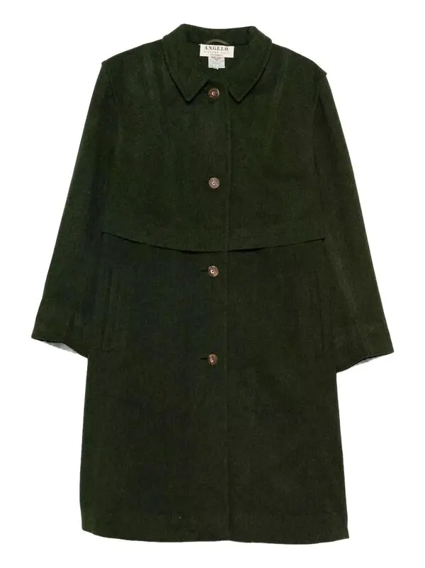 A.N.G.E.L.O. VINTAGE CULT 1970s Virgin Wool Single-breasted Coat - Green
